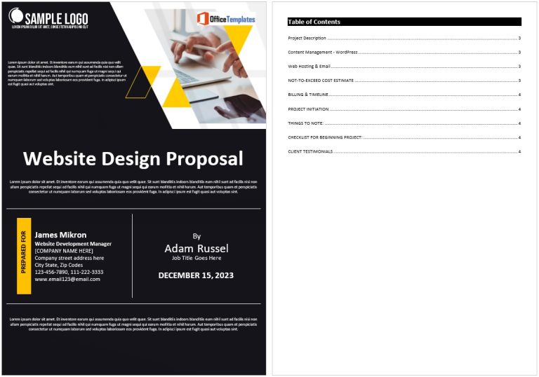 Website Proposal Templates - Office Templates